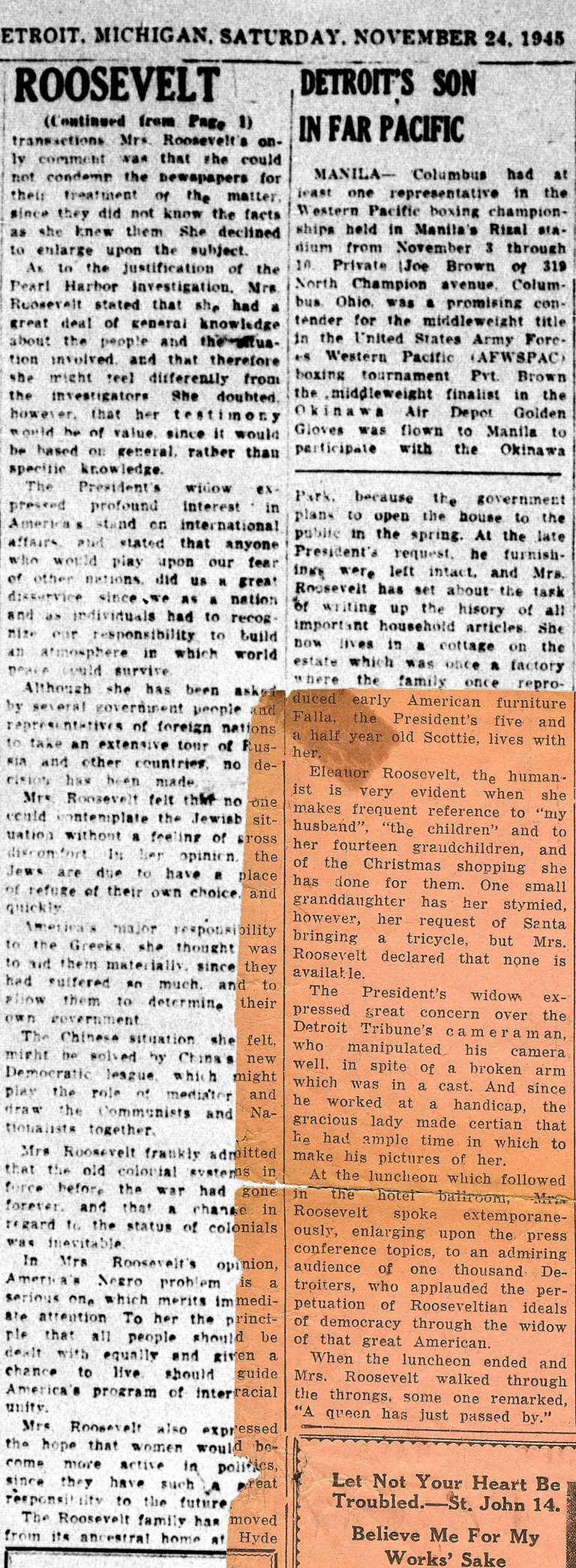 Victoria McCall interviews Eleanor Roosevelt in 1945 | Finding Eliza
